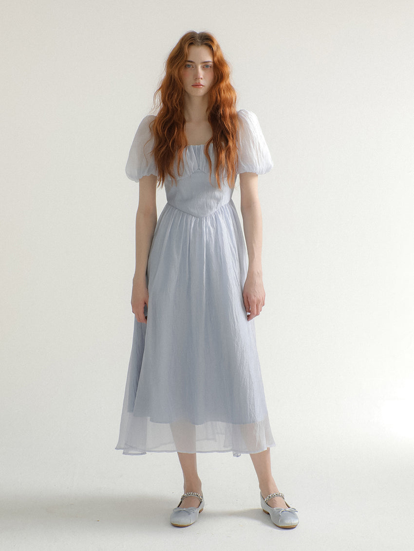 Bluemoon puff long dress – SINCETHEN