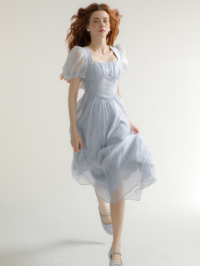 Bluemoon puff long dress – SINCETHEN
